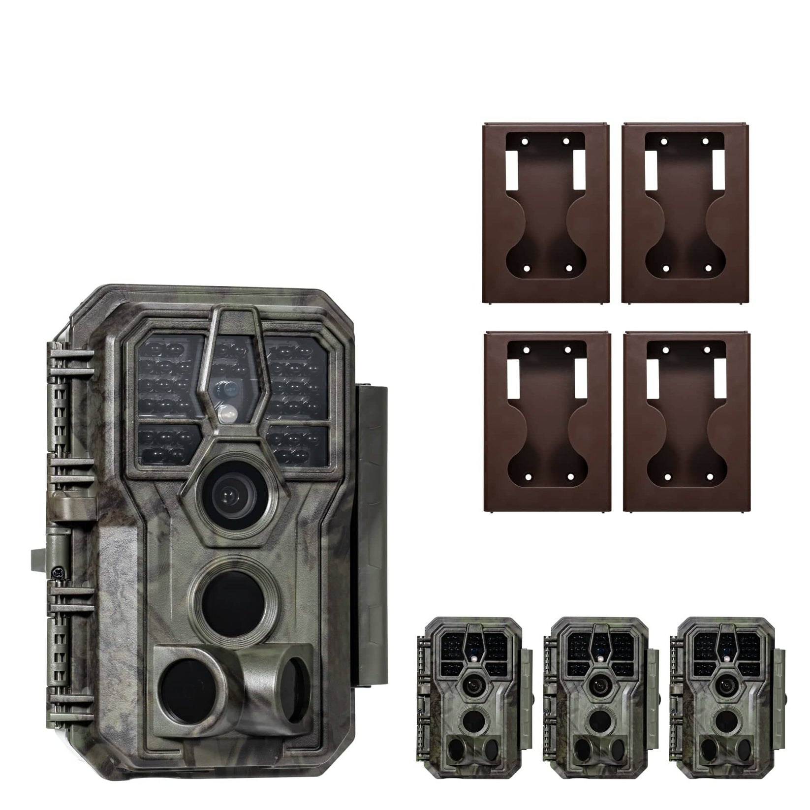 GardePro E5S Trail Camera 4-Pack – No-Glow Night Vision